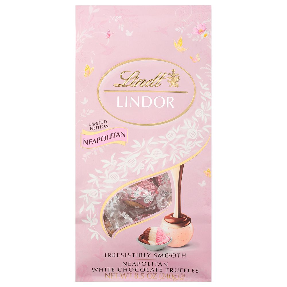 Lindt LINDOR Spring Neapolitan White Chocolate Candy Truffles - 8.5-oz. Bag