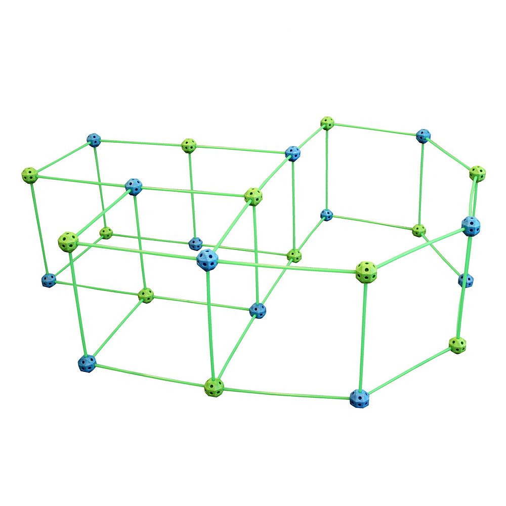 Funphix Fort Building Kit with Glow in the Dark Sticks - 77-Piece Set ...