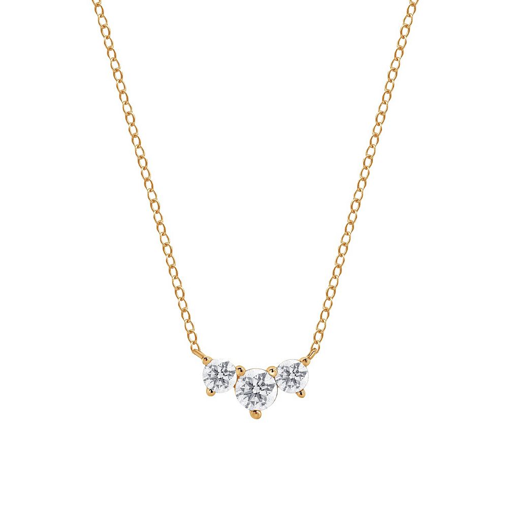 Gemstone Brilliance Lab-Created White Sapphire Pendant Necklace Gemstone Brilliance Lab-Created White Sapphire Pendant Necklace