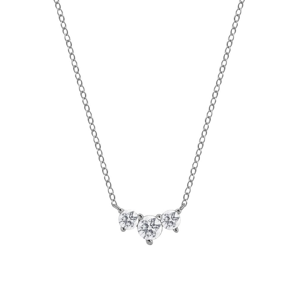 Gemstone Brilliance Lab-Created White Sapphire Pendant Necklace Gemstone Brilliance Lab-Created White Sapphire Pendant Necklace
