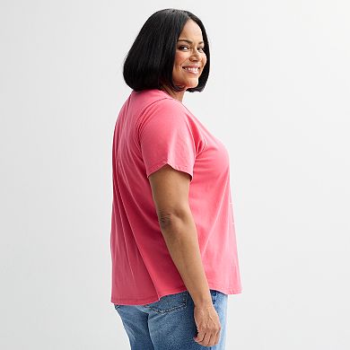 Plus Size Love Stacked Valentine's Day Graphic Tee
