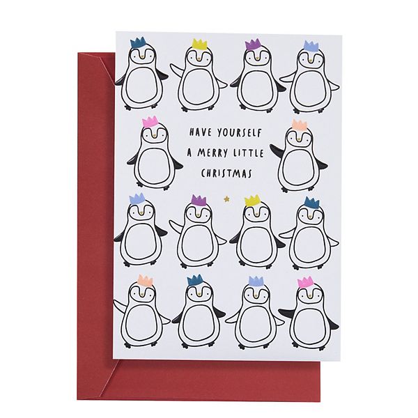cardfactory Penguin Christmas Card