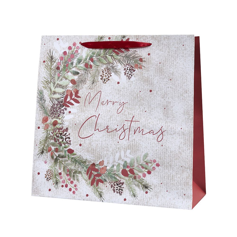 cardfactory Wreath Merry Christmas Gift Bag