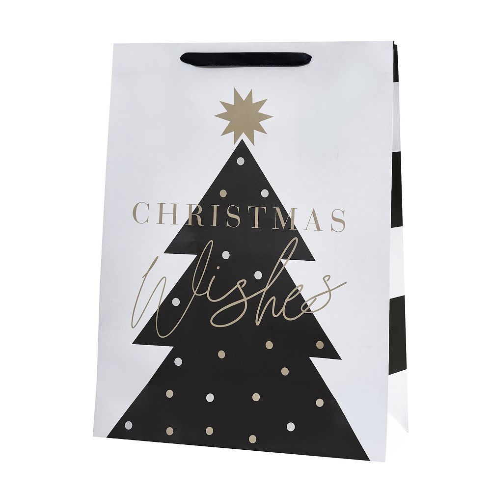 cardfactory Black Christmas Tree Gift Bag