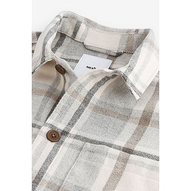 Men's NEXT Check Wool Blend Shacket
