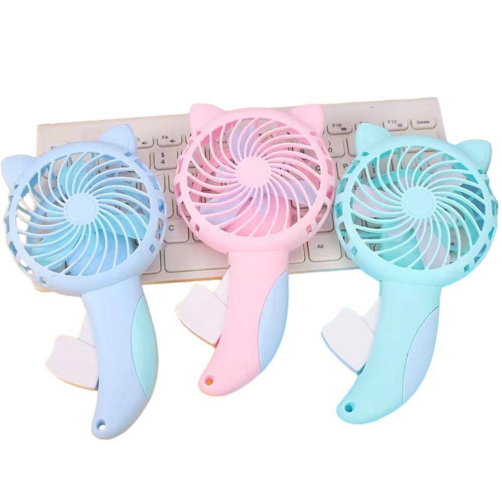 Cartoon Manual Press Small Hand Fan - Portable Cooling For Home Or Office
