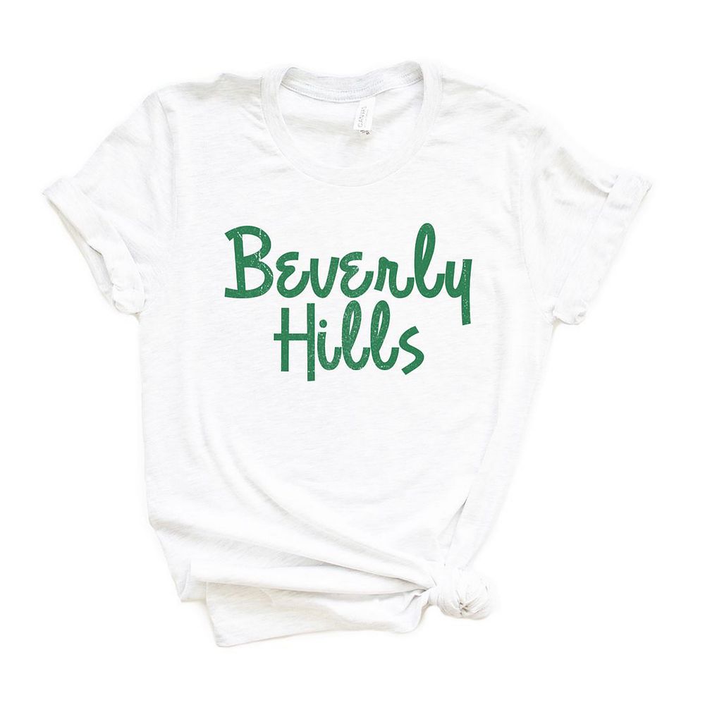 Beverly Hills Cursive Short Sleeve Graphic Tee