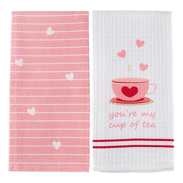 2-pk Heart Kitchen Towel Set