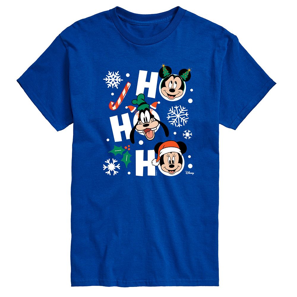 Disney's Mickey Mouse & Friends Big & Tall Ho Ho Ho Characters Graphic Tee