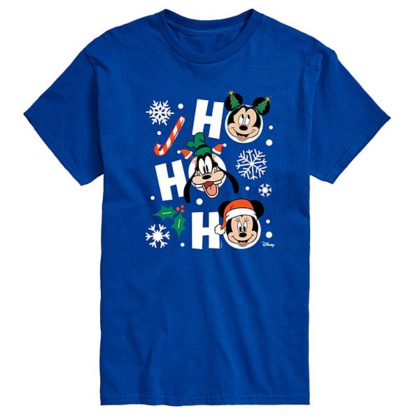 Disney's Mickey Mouse & Friends Big & Tall Ho Ho Ho Characters Graphic Tee
