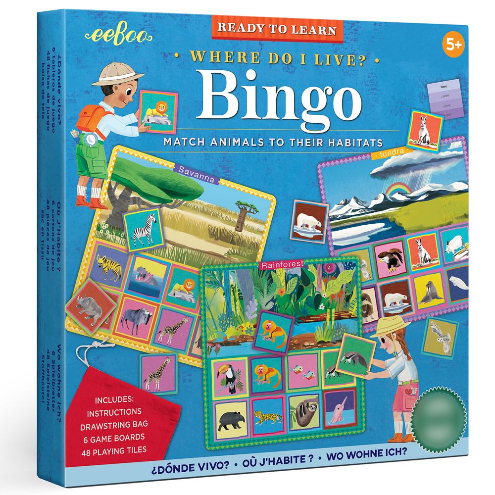 eeBoo Ready To learn: Where Do I Live? Bingo - Game for Kids, Match ...