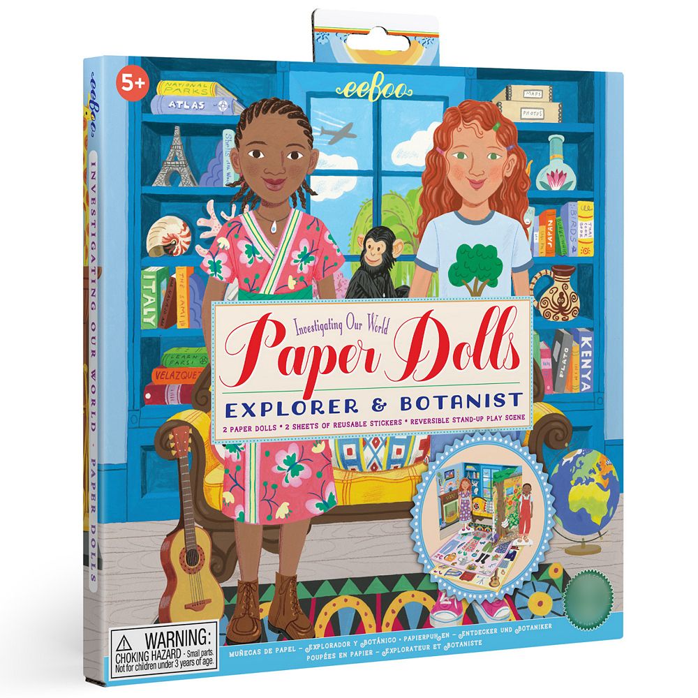 eeboo Paper Dolls: Explorer & Botanist Set