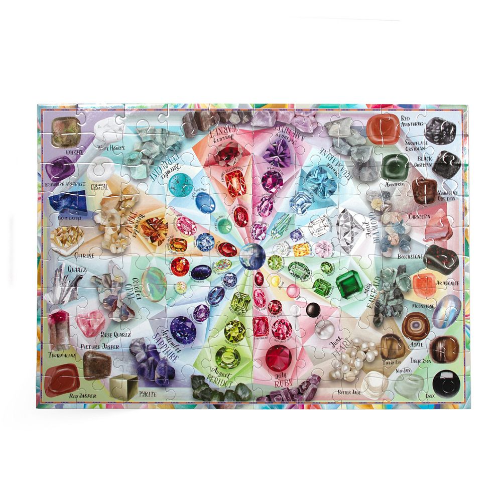 eeBoo Love Of Crystals & Gems - 100 Piece Puzzle - 24x16" Kids Jigsaw ...