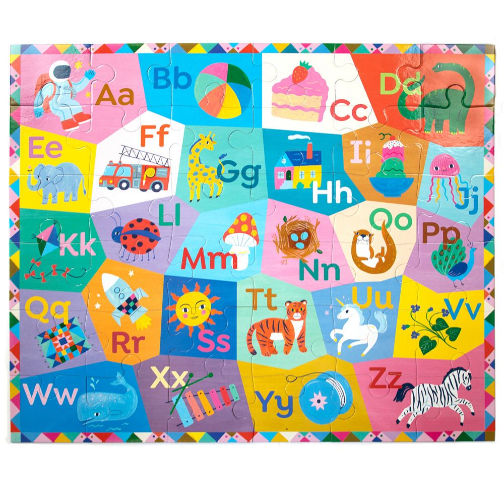 eeBoo Alphabet - 36 Piece Giant Puzzle - 24.4" x 20", ABC & Animal ...