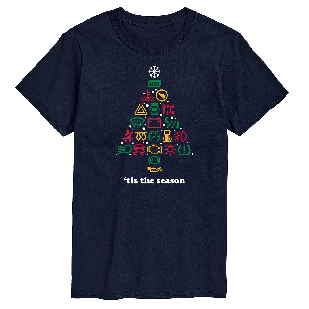 Big & Tall Car Dashboard Christmas Tree Graphic Tee