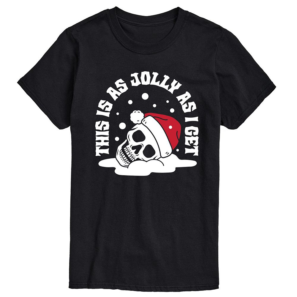 Big & Tall Skeleton Jolly As I Get Graphic Tee