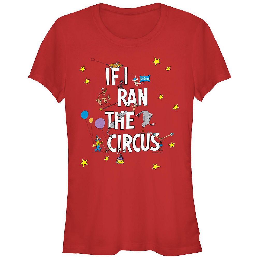 Juniors' Dr. Seuss If I Ran The Circus Fitted Graphic Tee