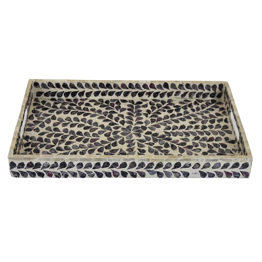 Fern Wood Rectangle Tray
