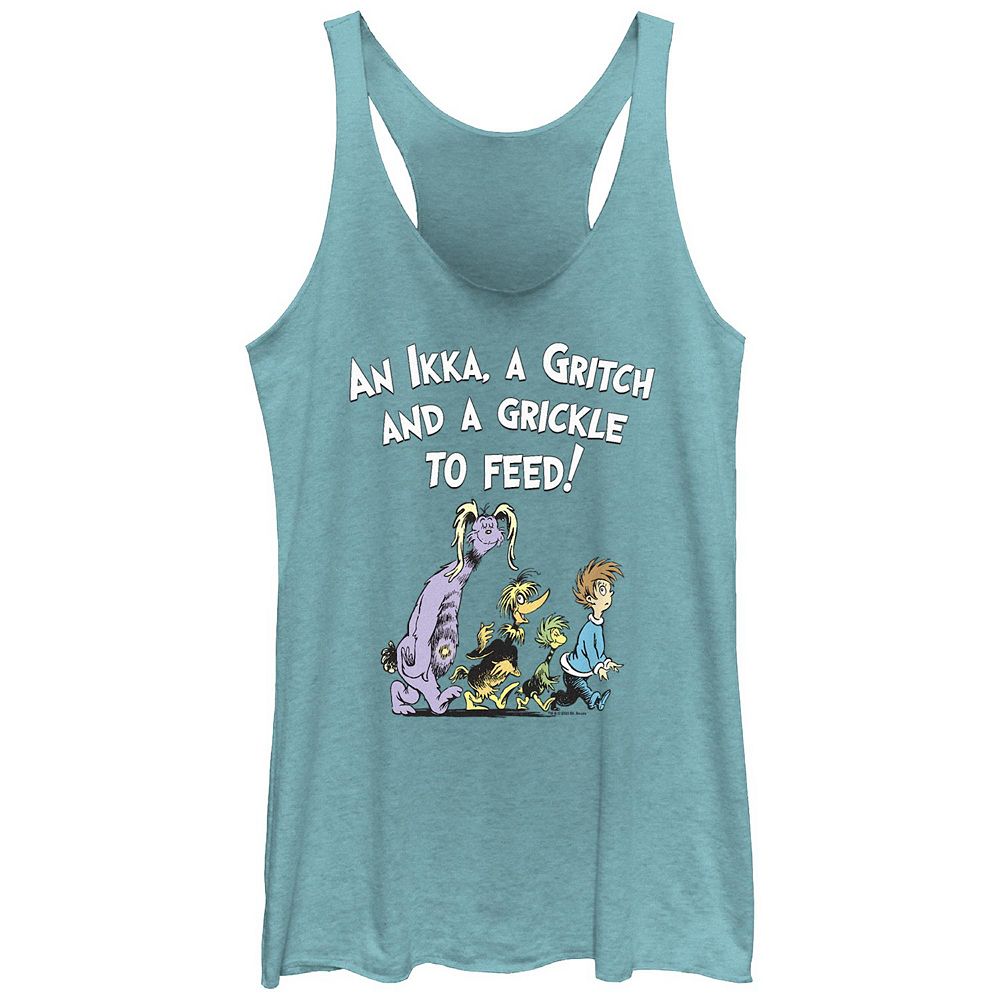 Juniors' Dr. Seuss An Ikka A Gritch And A Grickle To Feed Racerback Tank Top