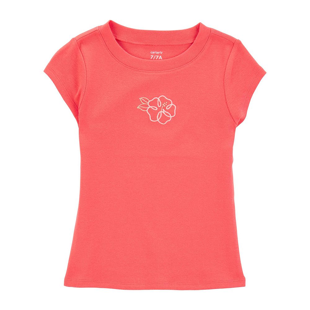 Girls 4-14 Carter's Floral Embroidery Graphic Tee