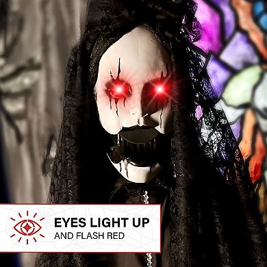 Haunted Hill Life Size Animatronic Demon Bride with Lights and Sound ...