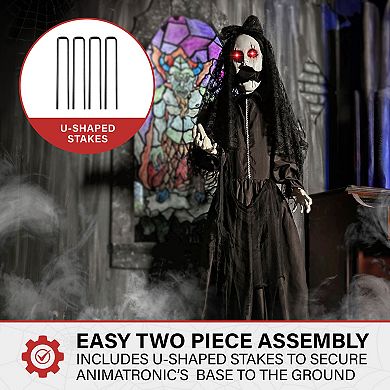 Haunted Hill Life Size Animatronic Demon Bride with Lights and Sound ...