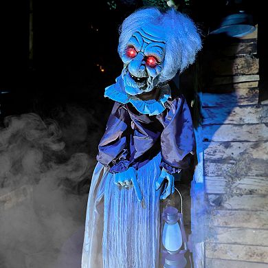Haunted Hill Life Size Animatronic Old Lady Zombie Indoor / Covered ...