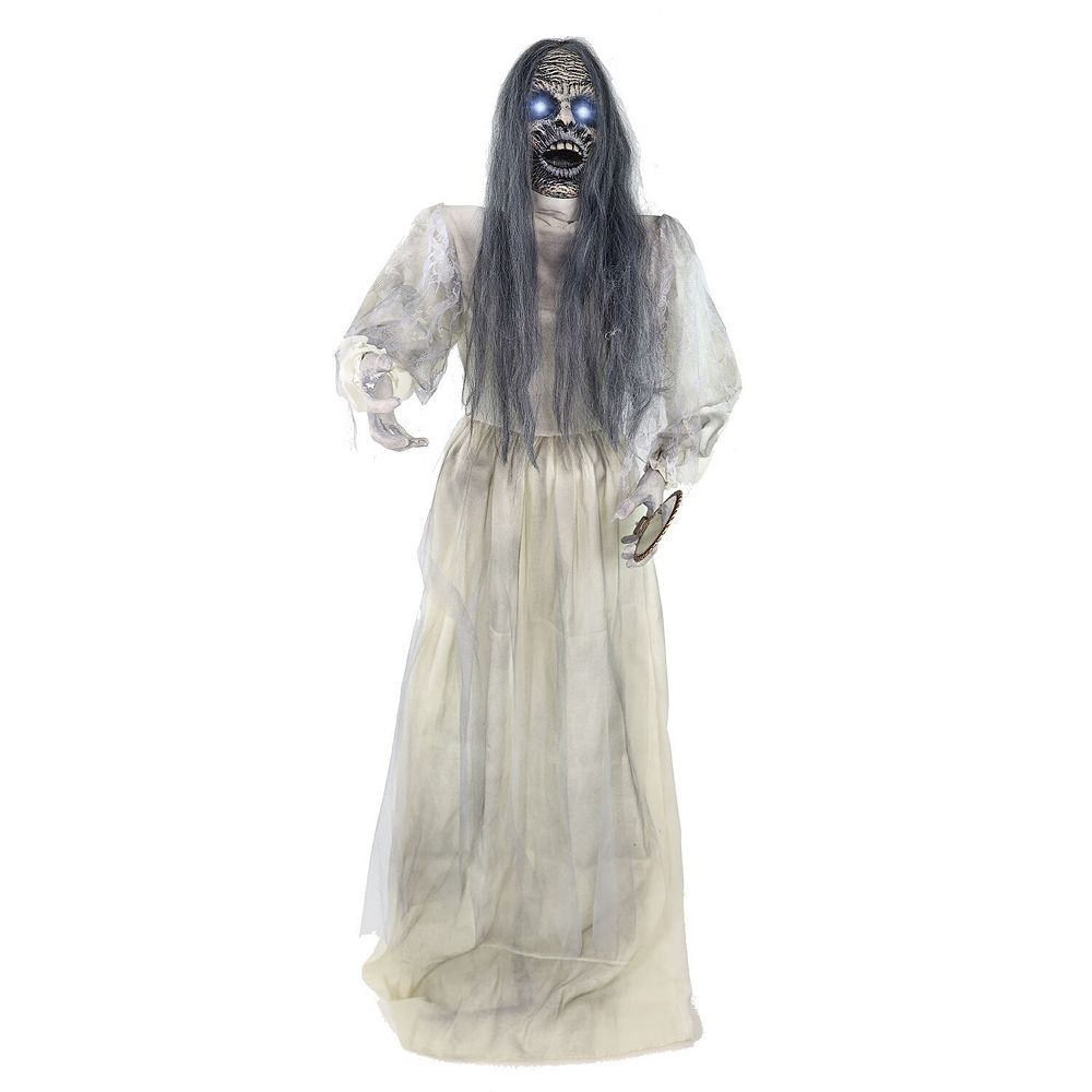 Haunted Hill Life Size Ghost Woman Animatronic Indoor / Covered Outdoor ...