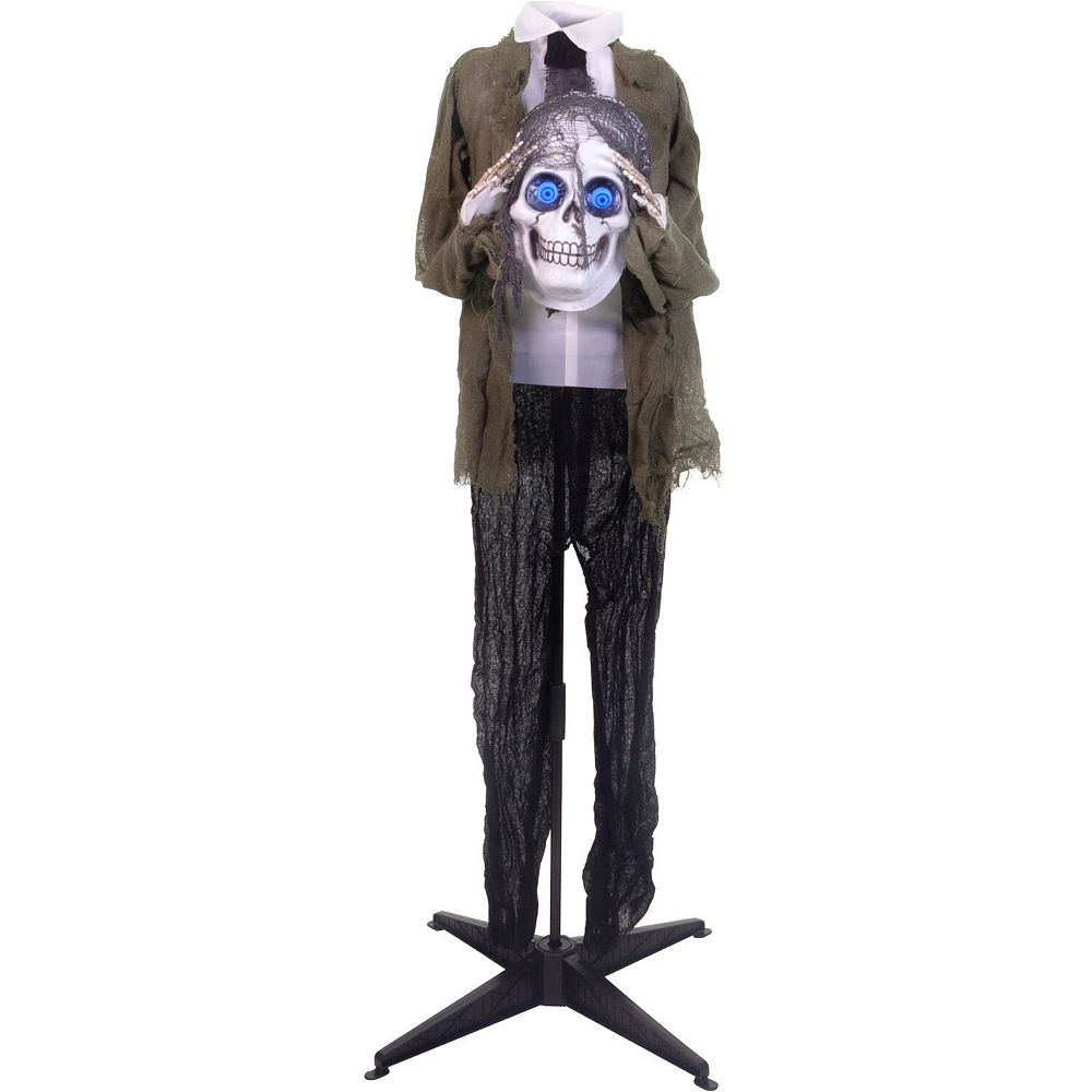 Haunted Hill 53-in. Ghostly Skeleton Holding Head Halloween Decoration
