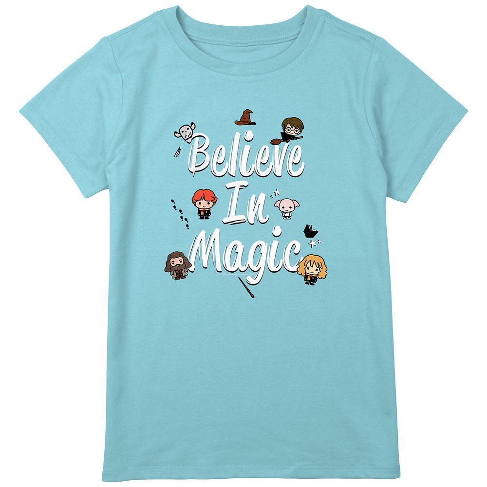 Girls Plus Size Harry Potter Chibi Characters Believe In Magic Graphic Tee