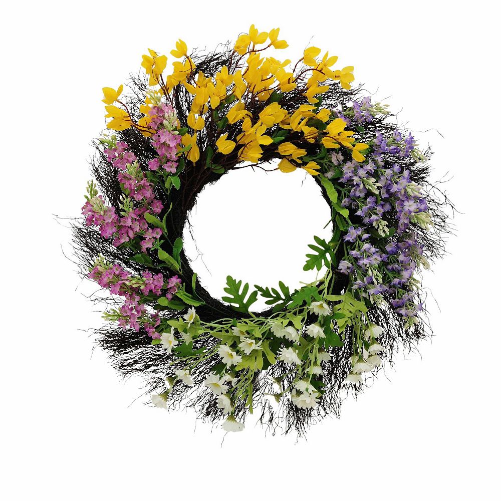 Colorblock Springtime Artificial Wreath