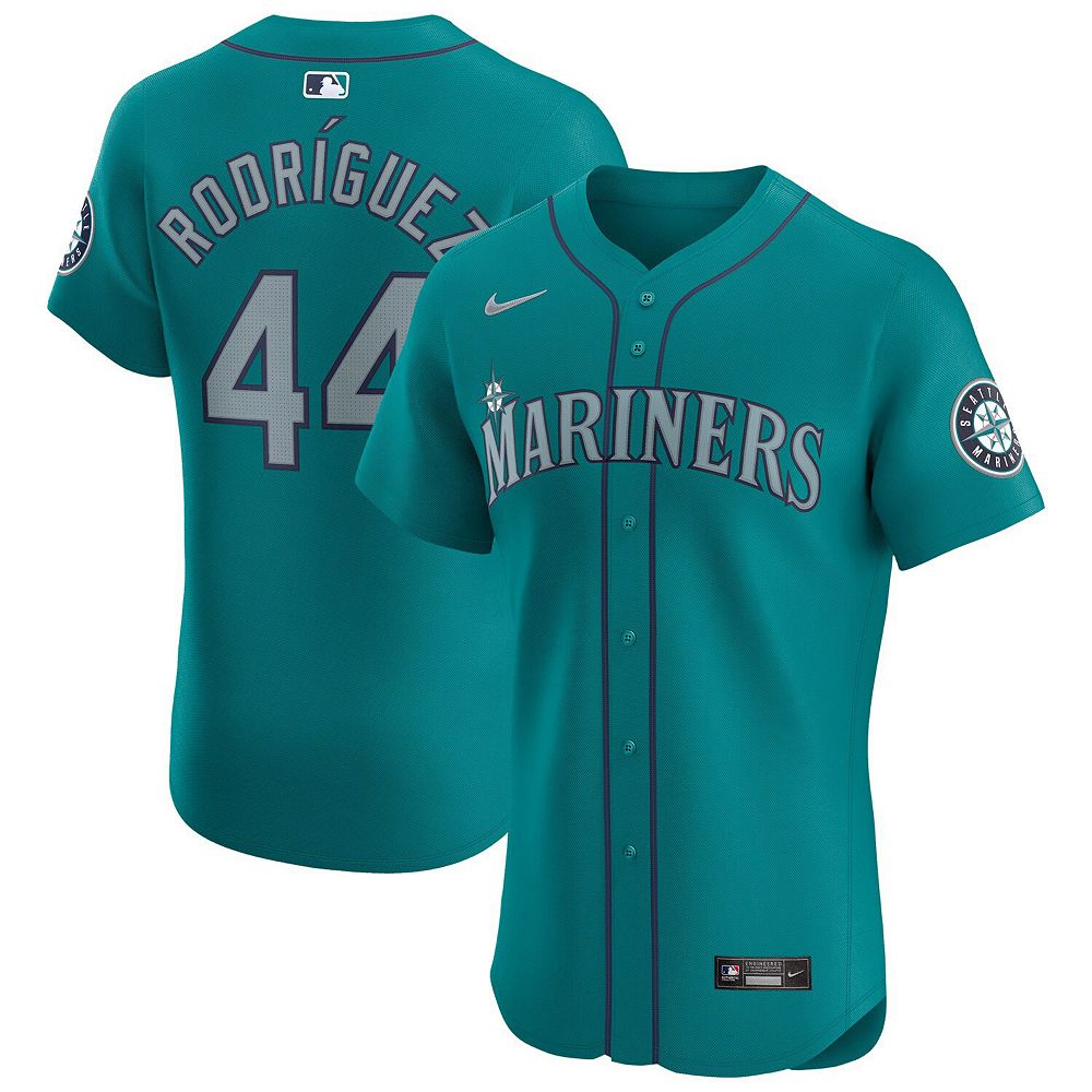Men's Nike Julio Rodríguez Aqua Seattle Mariners Alternate Elite Player ...