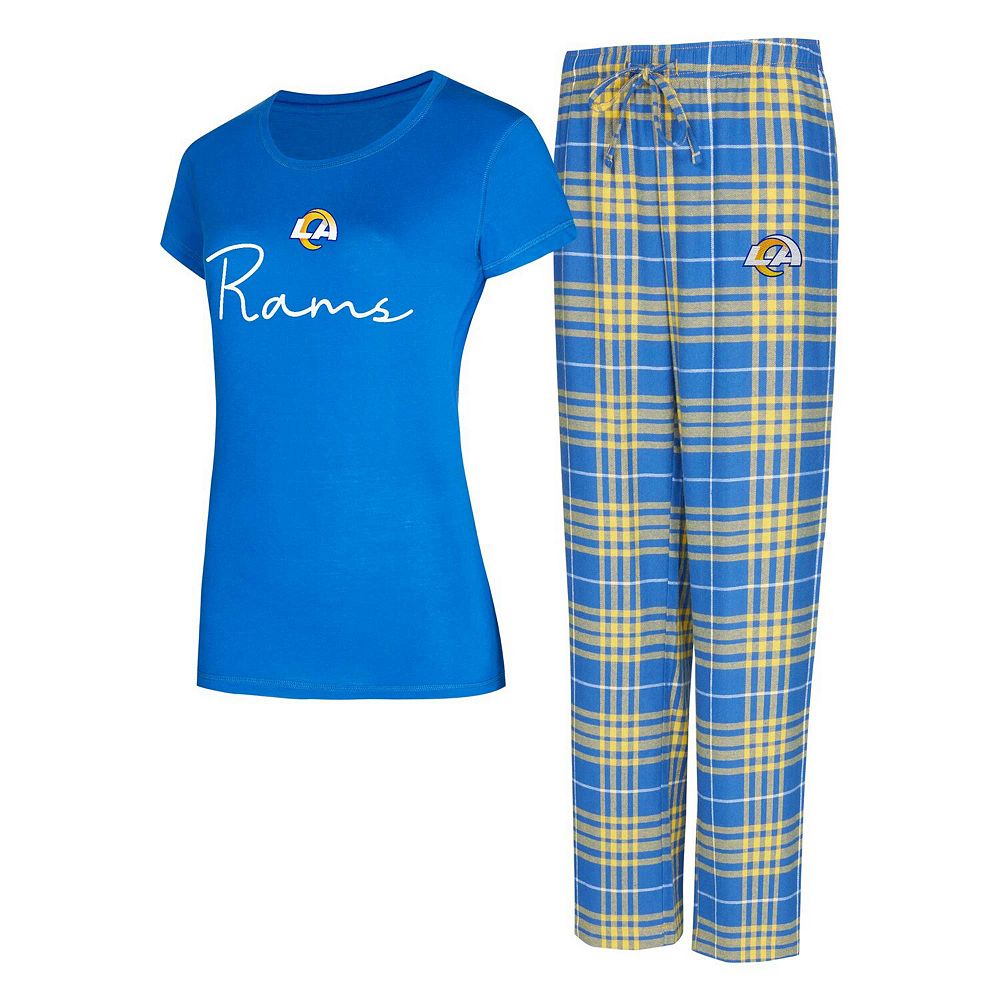 Women's Concepts Sport Los Angeles Rams Vector T-Shirt & Flannel Pants ...