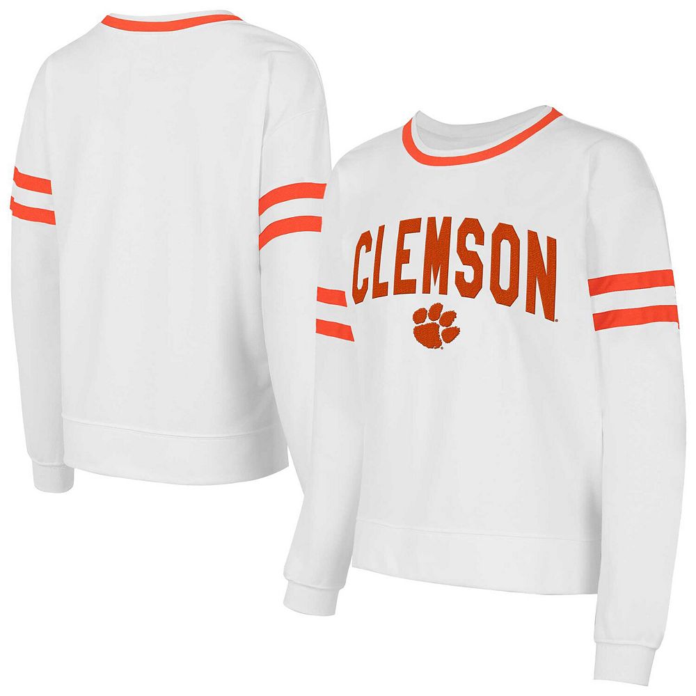 Women's Concepts Sport White Clemson Tigers Borough French Terry Arch ...