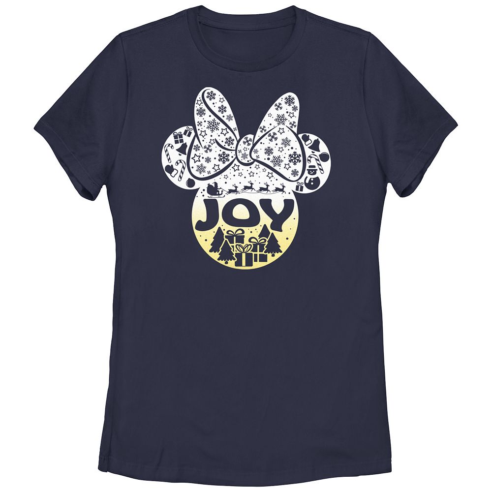 Disney's Minnie Mouse Joy Christmas Icons Juniors' Graphic Tee