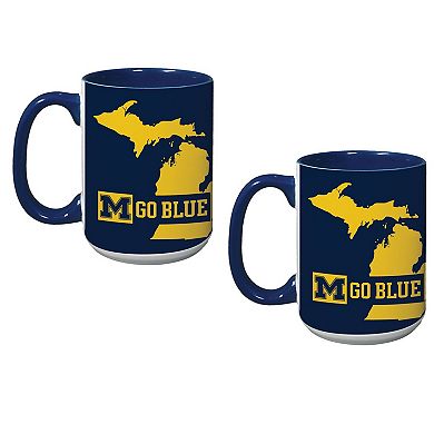 Michigan Wolverines 15oz. Hometown Coffee Mug Two-Pack