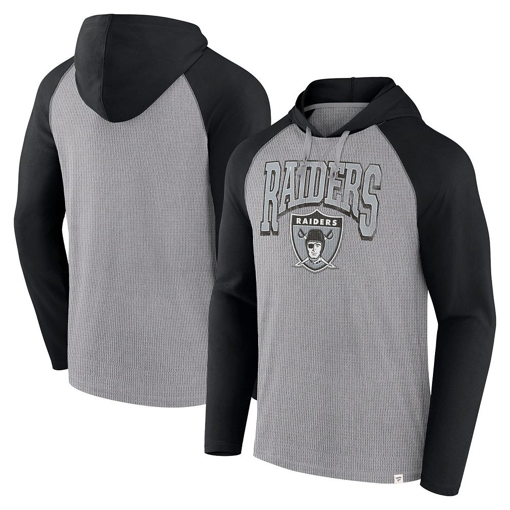 Men's Fanatics Gray/Black Las Vegas Raiders Under Center Long Sleeve ...