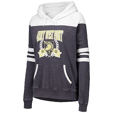 Women's Charcoal Army Black Knights Blitz Striped Blocked Raglan ...