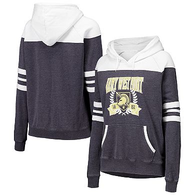 Women's Charcoal Army Black Knights Blitz Striped Blocked Raglan ...