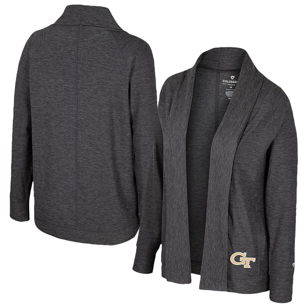 Women's Colosseum Charcoal Georgia Tech Yellow Jackets Dash Cardigan