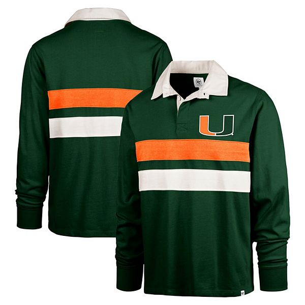 Men's '47 Green Miami Hurricanes Clubhouse Knox Thames Long Sleeve ...