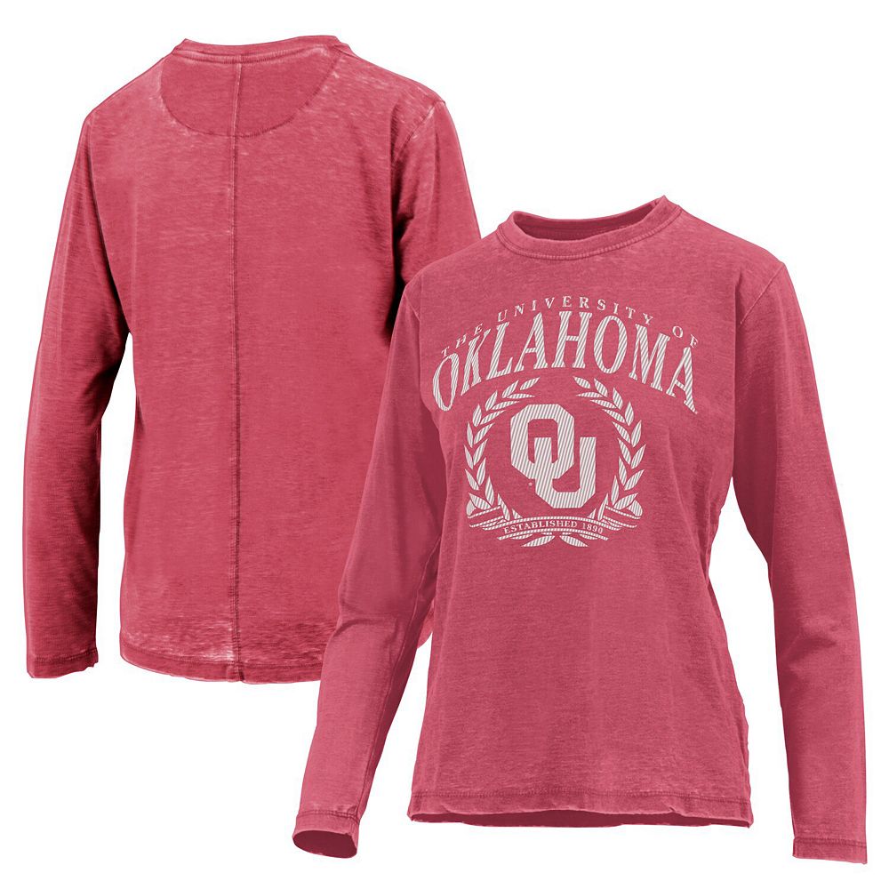 Women's Pressbox Crimson Oklahoma Sooners Chandler Olive Leaf Arch Long ...
