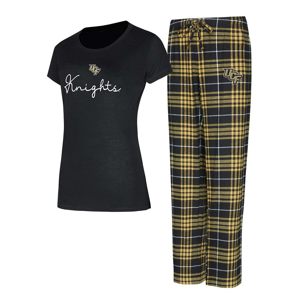 Women's Concepts Sport Black UCF Knights Vector T-Shirt & Flannel Pants ...