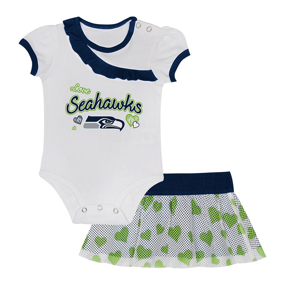 Newborn & Infant Seattle Seahawks Love My Team Bodysuit & Skirt Set