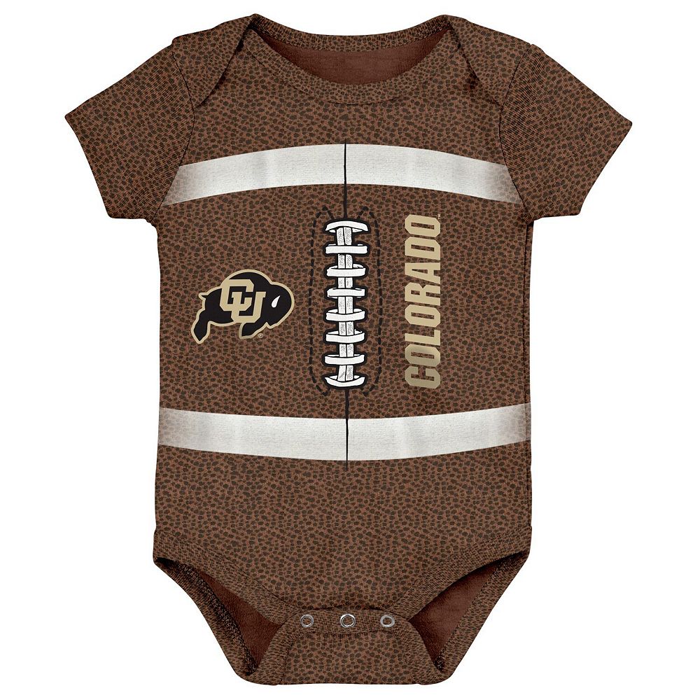 Newborn & Infant Brown Colorado Buffaloes Catch Me Football Bodysuit