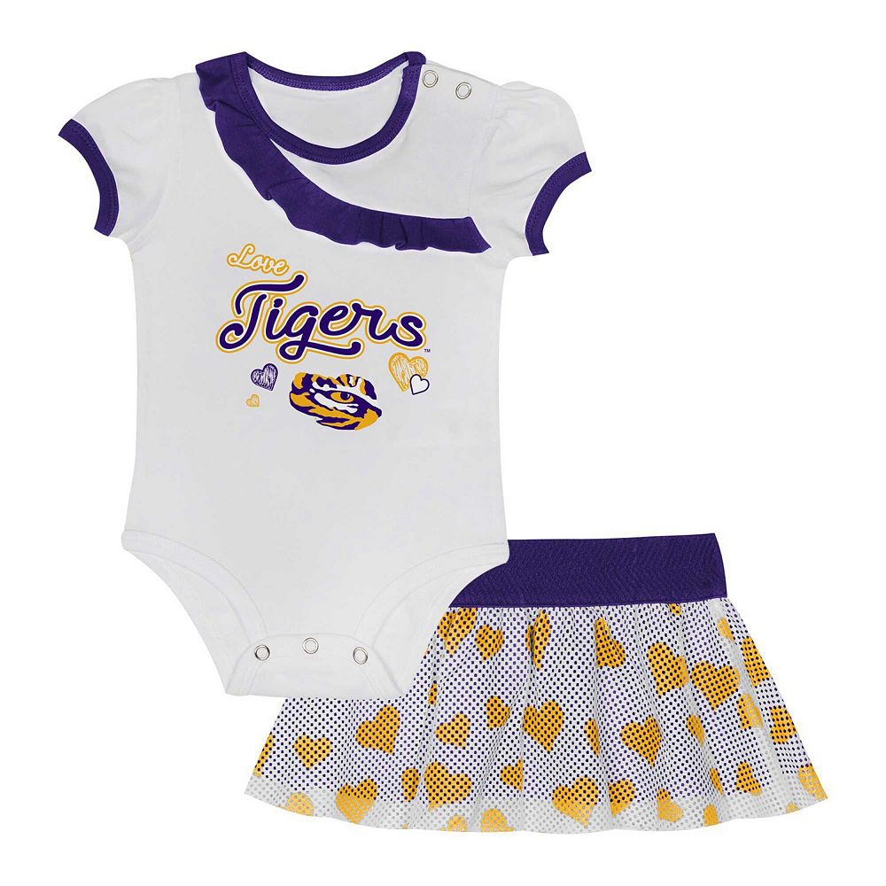 Girls Newborn & Infant LSU Tigers Two-Piece Love My Team Bodysuit ...