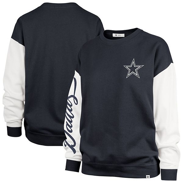 Women's '47 Blue Dallas Cowboys Double Header Rise Andie Pullover ...