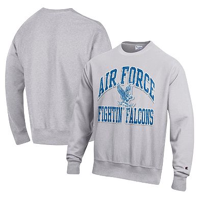 Men's Champion Heather Gray Air Force Falcons Vault Late Night Reverse ...