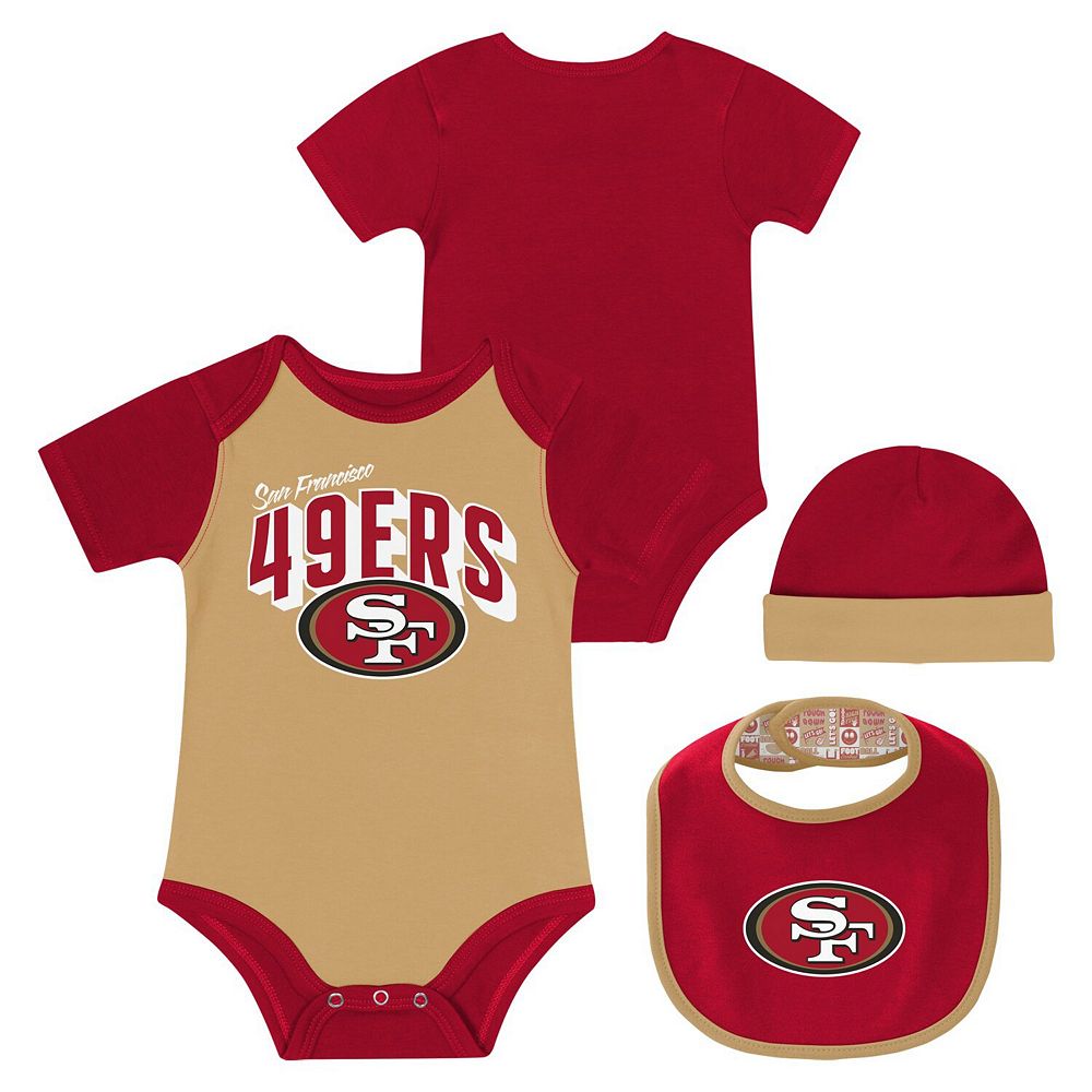 "Newborn & Infant San Francisco 49ers Dynamic Duo Bodysuit, Bib & Knit ...