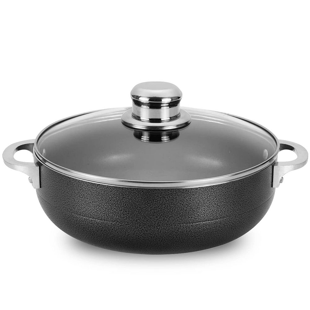 Alpine Cuisine 3.5-quart Aluminum Caldero Stock Pot With Glass Lid ...
